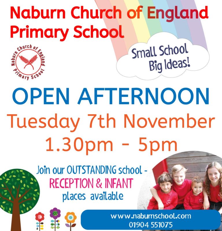 Open afternoon for 2018 Reception parents | Naburn Church of England ...